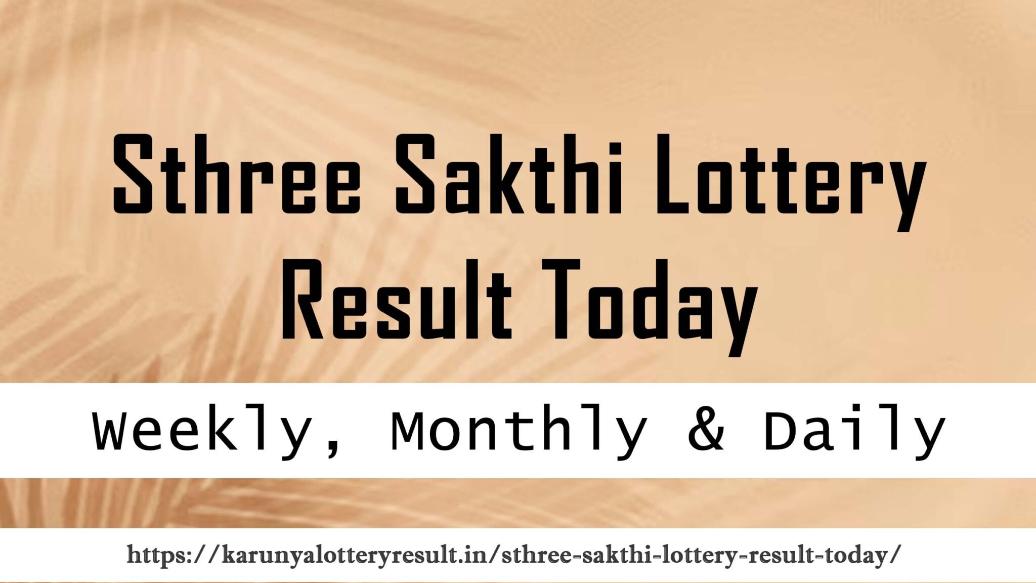 Sthree Sakthi SS-501 Live Kerala Lottery Result Today 06-1-2026